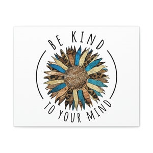 Sunflower Mental Health Awareness Canvas Print, Ready to Hang (multiple ...