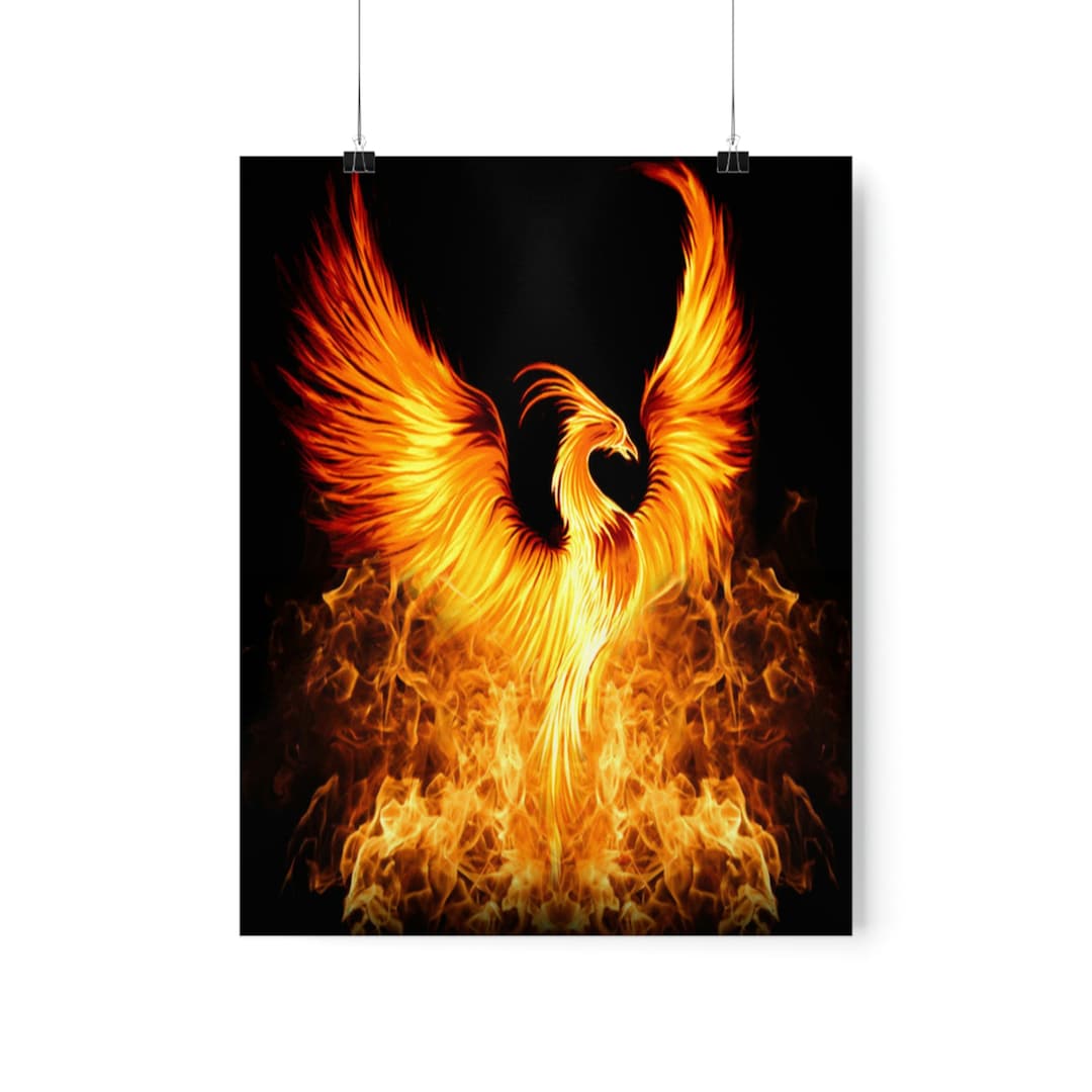 Premium Matte Vertical Poster, Phoenix Poster, Phoenix Rising From ...