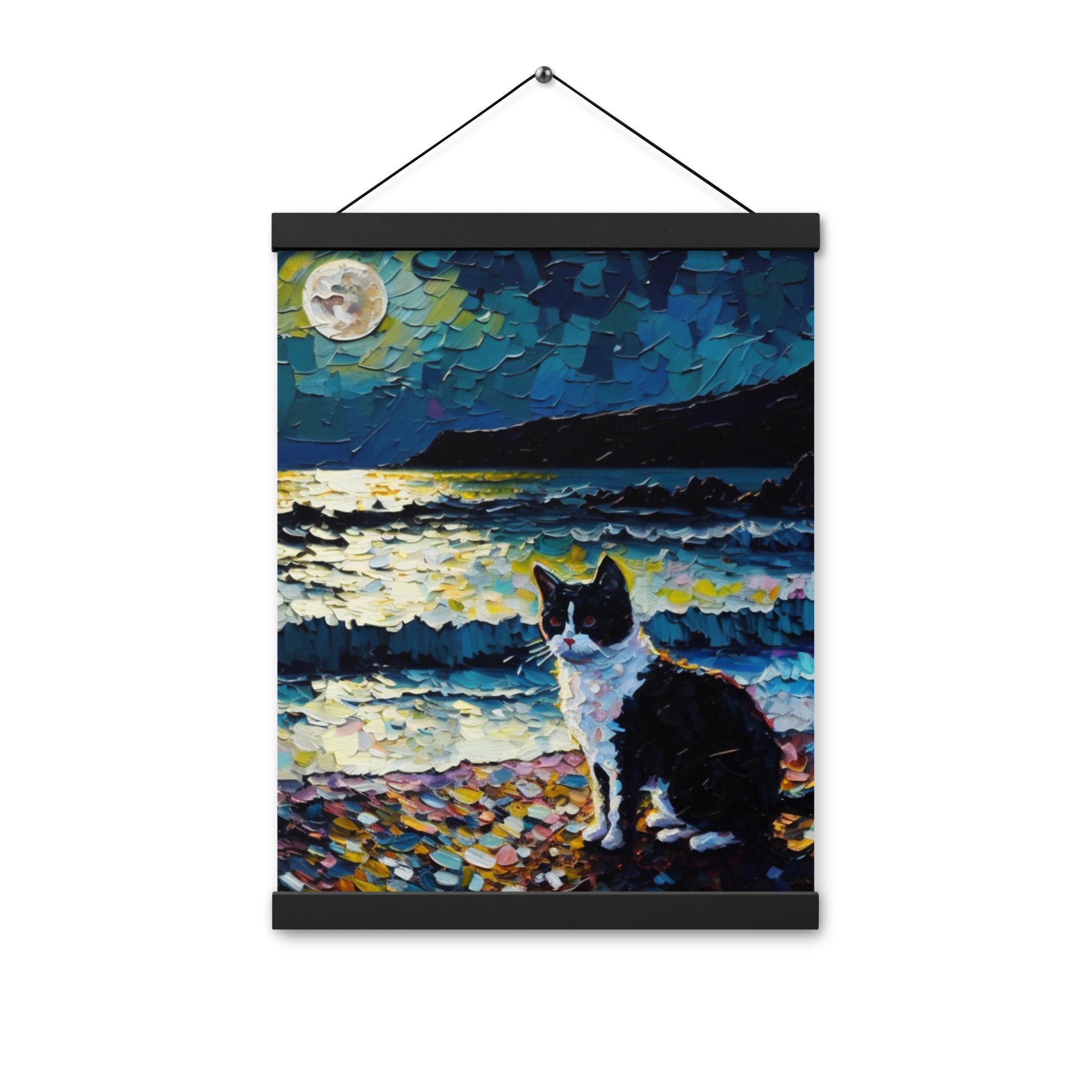 Cute Tuxedo Cat Poster With Hangers Tuxedo Cat Wall Art Cat - Etsy