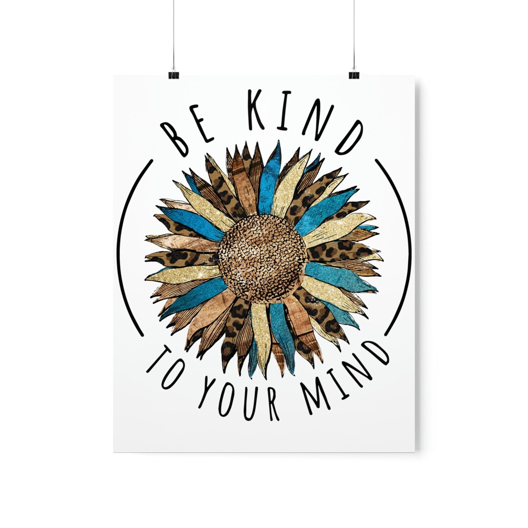 Premium Matte Vertical Poster, Sunflower, Mental Health Awareness ...