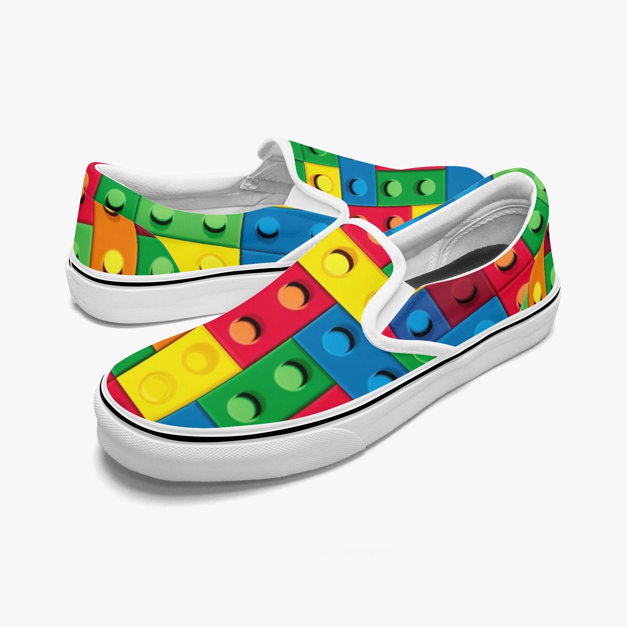 Lego Slip-On, Trendy Retro AOP Slip-On Shoes sold by Crawling Deterrent ...