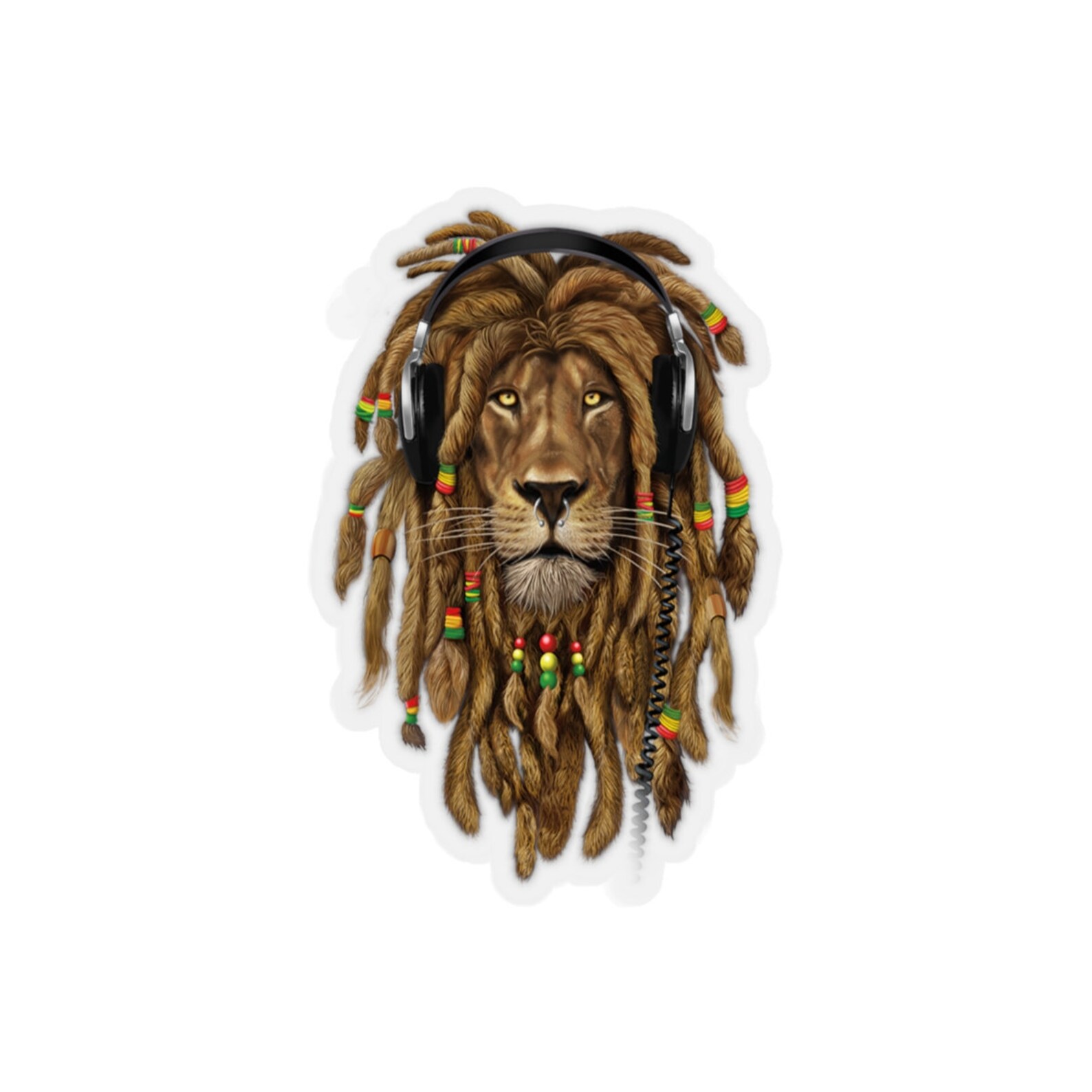 Rasta Lion Sticker Lion of Judah Reggae Sticker Rastafari | Etsy