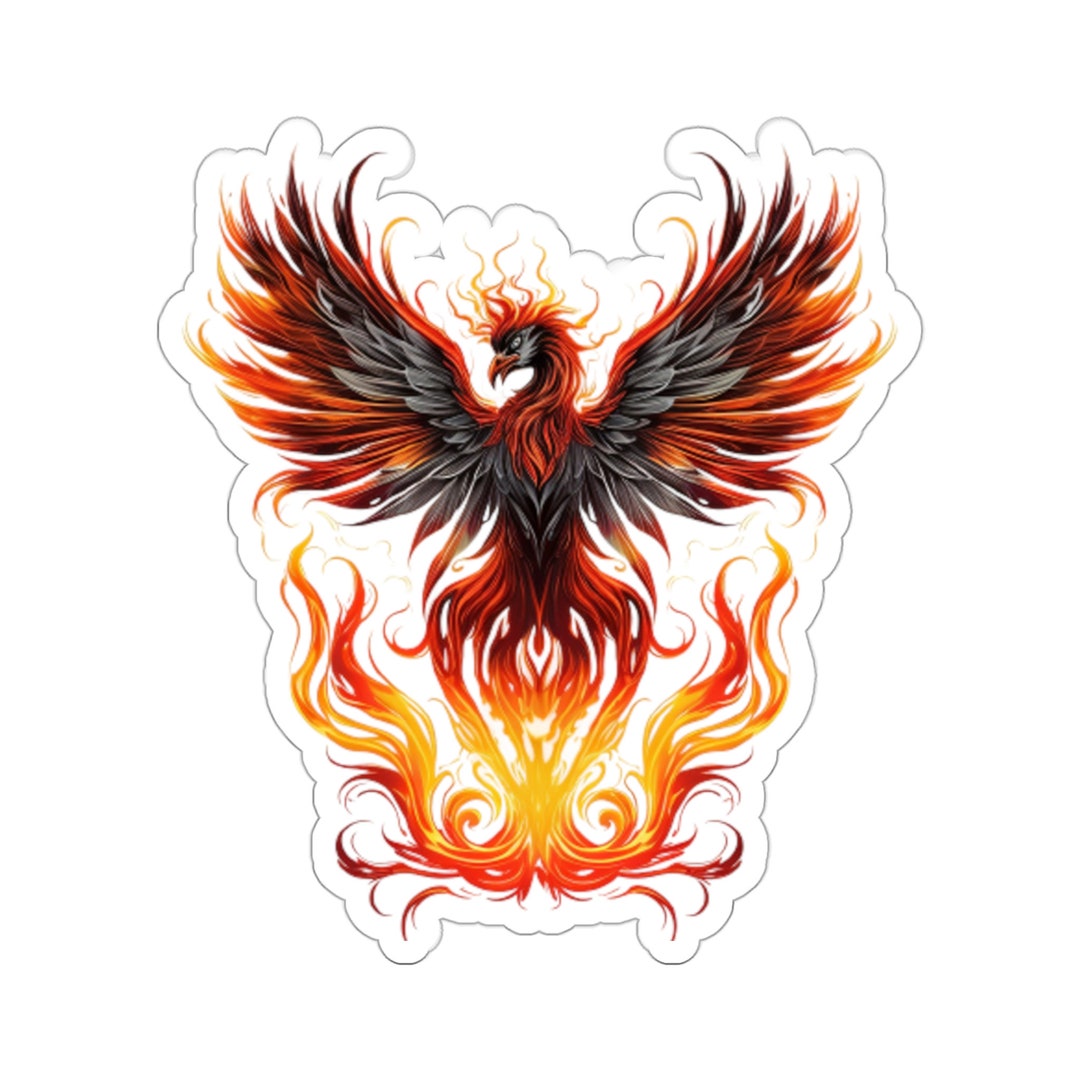 Phoenix Rising Sticker, Out of the Ashes, New Beginnings & Resurrection ...