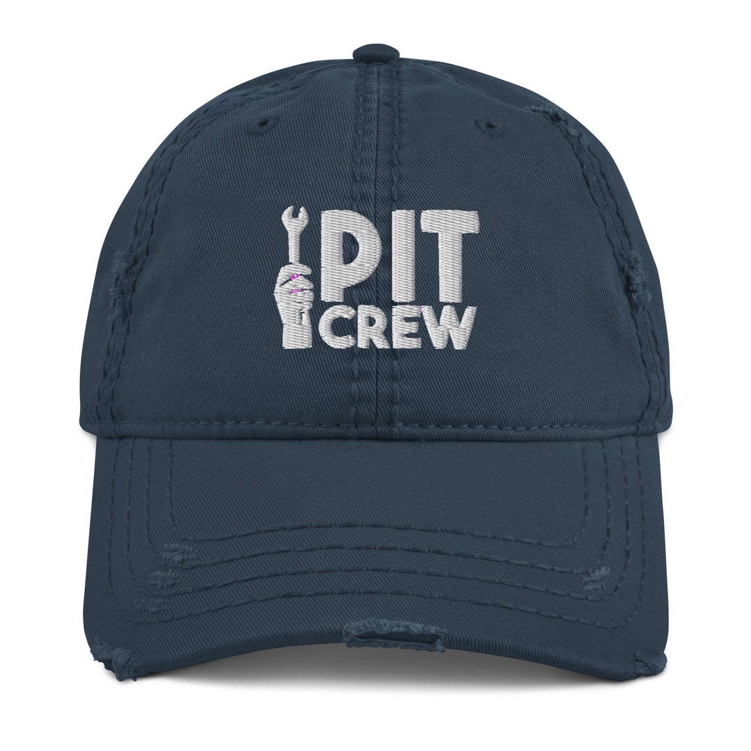 Pit Crew Hat, Embroidered Car Racing Dad Hat, Mechanic Sports Fan Distressed Dad Ha - Etsy