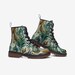Peacock Combat Boots, Peacock Feather, Vegan Leather Lightweight Boots ...