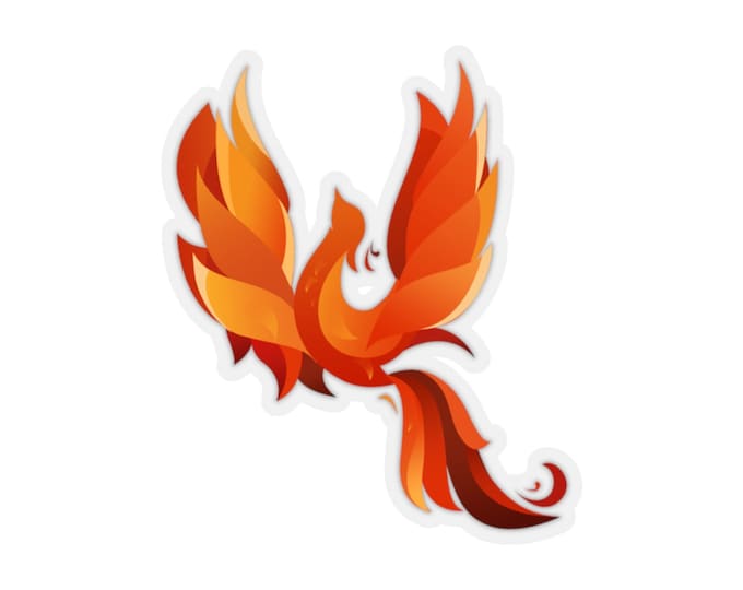 Rising Phoenix Out of the Ashes Fire Fenix Phoenix Sticker - Etsy