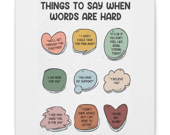 Floral Mental Health Awareness Canvas Print, Ready to Hang multiple ...