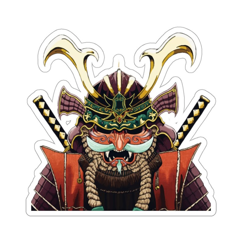 Samurai Warrior Bushido Fighter Japanese Oni Kiss-cut Stickers - Etsy