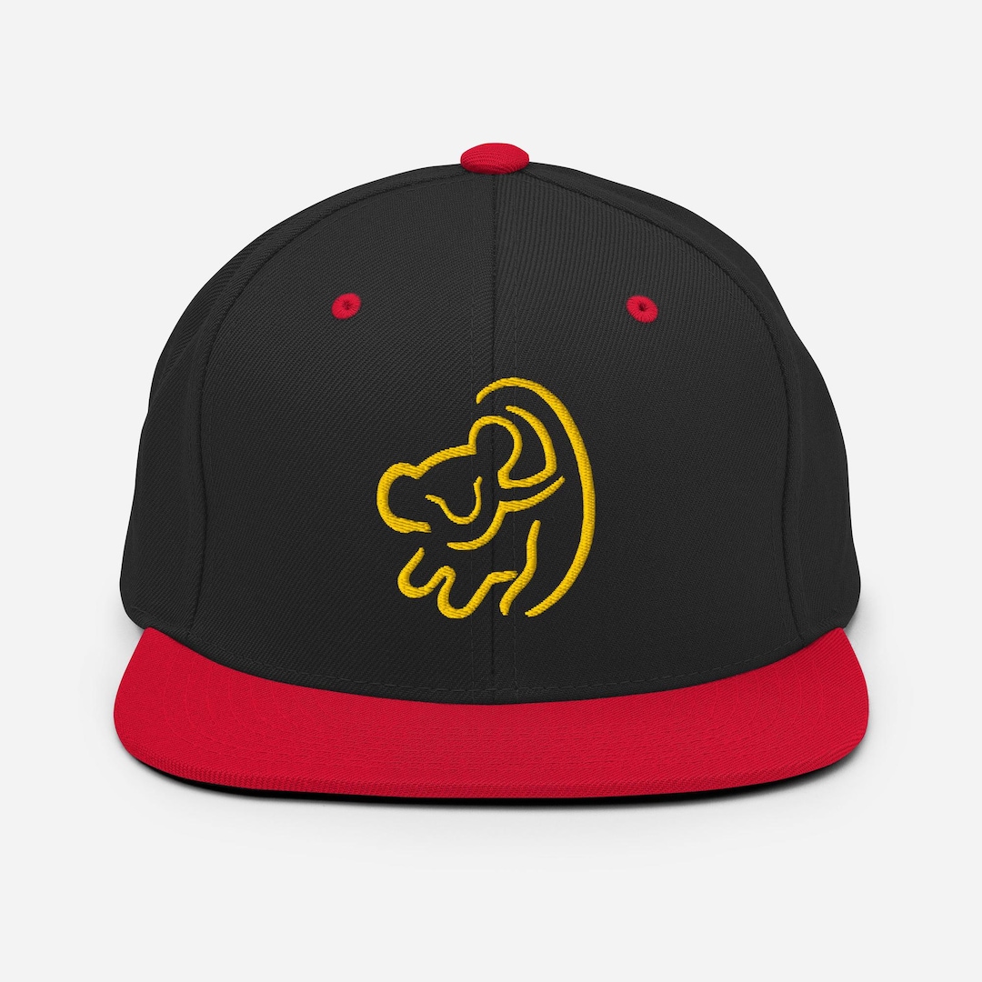 Simba Snapback Hat, Embroidered Lion King Simba Drawing, Cute Dad Hat ...