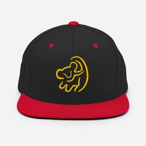 Simba Snapback Hat, Embroidered Lion King Simba Drawing, Cute Dad Hat ...