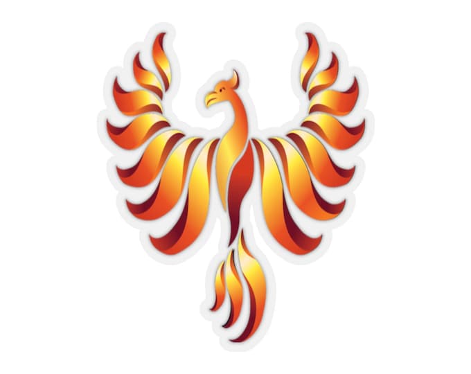 Rising Phoenix Out of the Ashes Fire Fenix Phoenix Sticker - Etsy