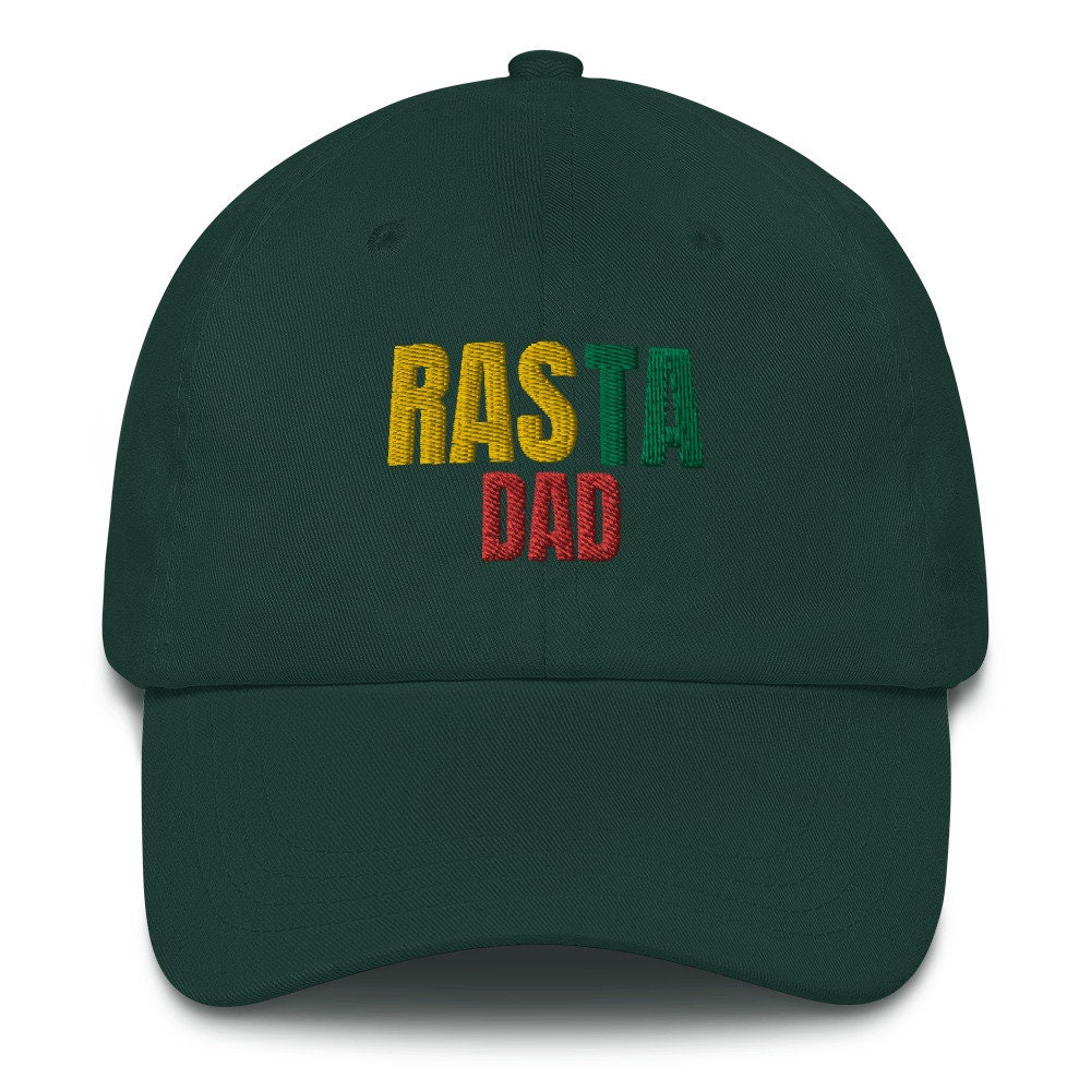 Rasta Hats Embroidered Rastafari Colors Jamaican Dad Peace Dad - Etsy