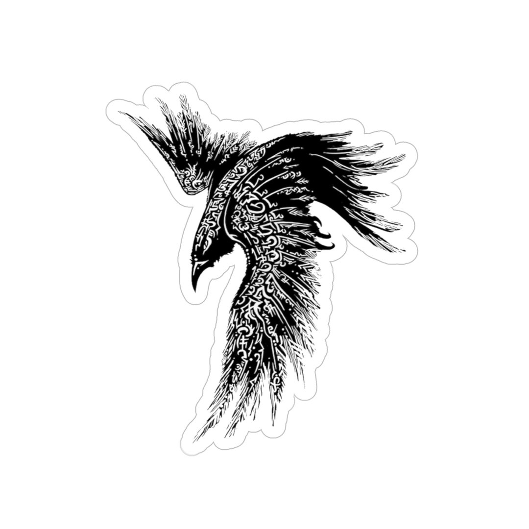 Raven Transparent Outdoor Stickers, Crow Sticker, Viking Raven Sticker ...