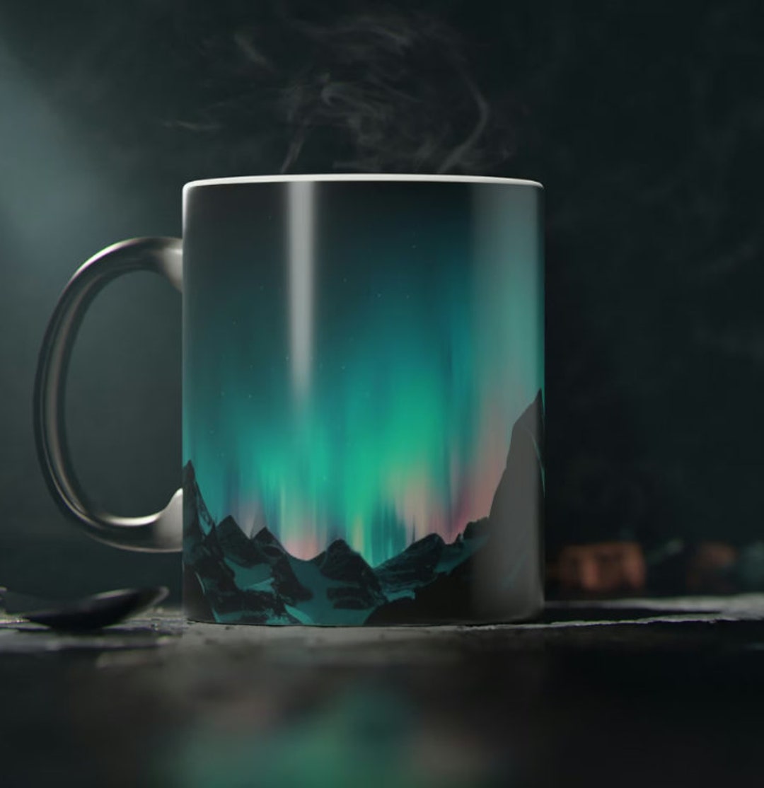 Northern Lights Color Changing 11oz Mug | Aurora Borealis Mug | Alaska ...