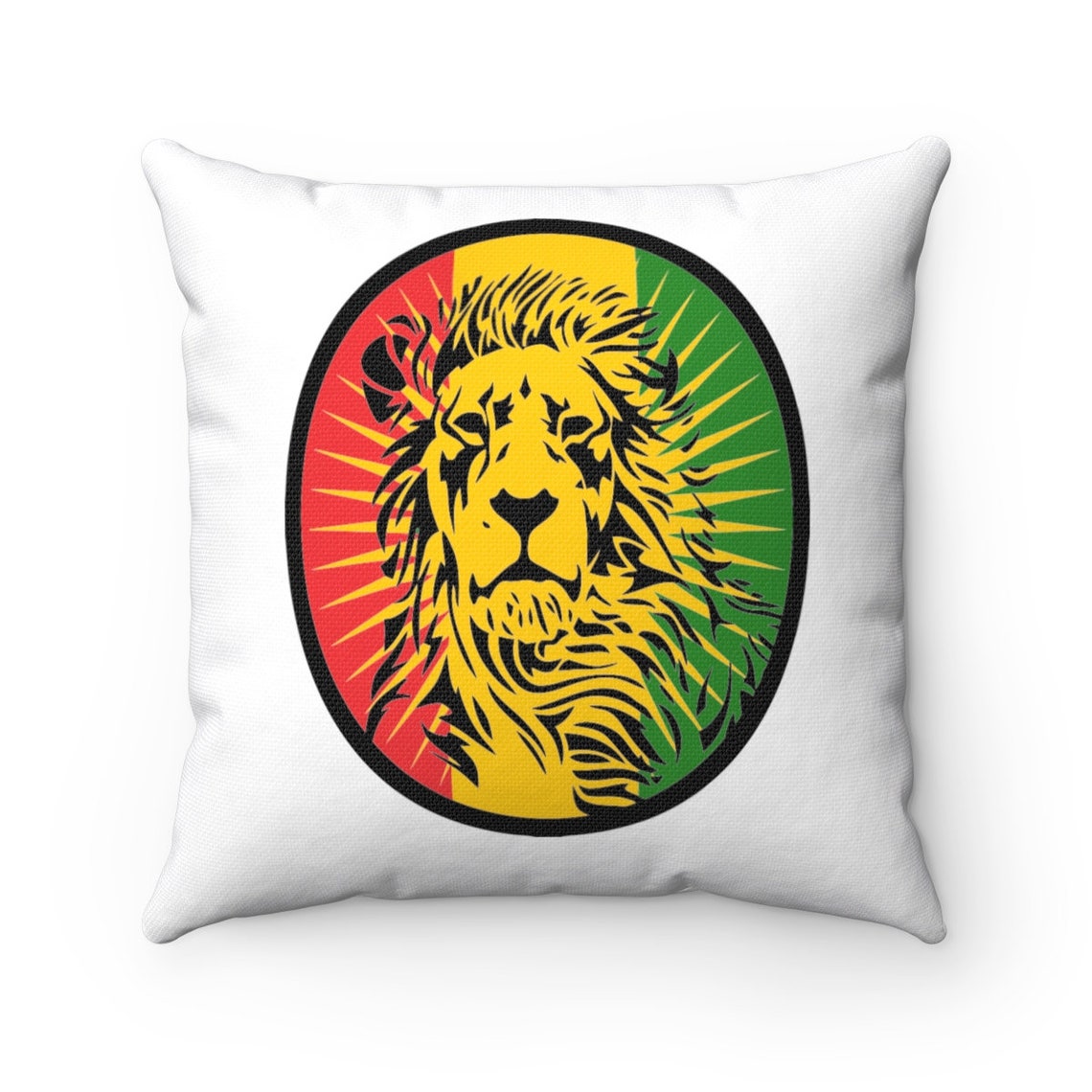 Rasta Lion Pillow Rastafari Peace & Unity Spun Polyester - Etsy