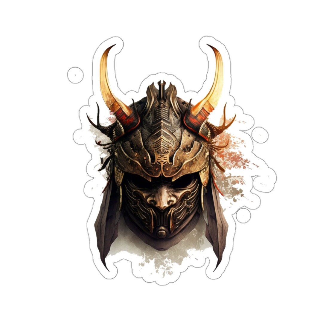 Samurai Sticker, Japan,warrior,bushido, Japanese Culture, Oni Mask ...