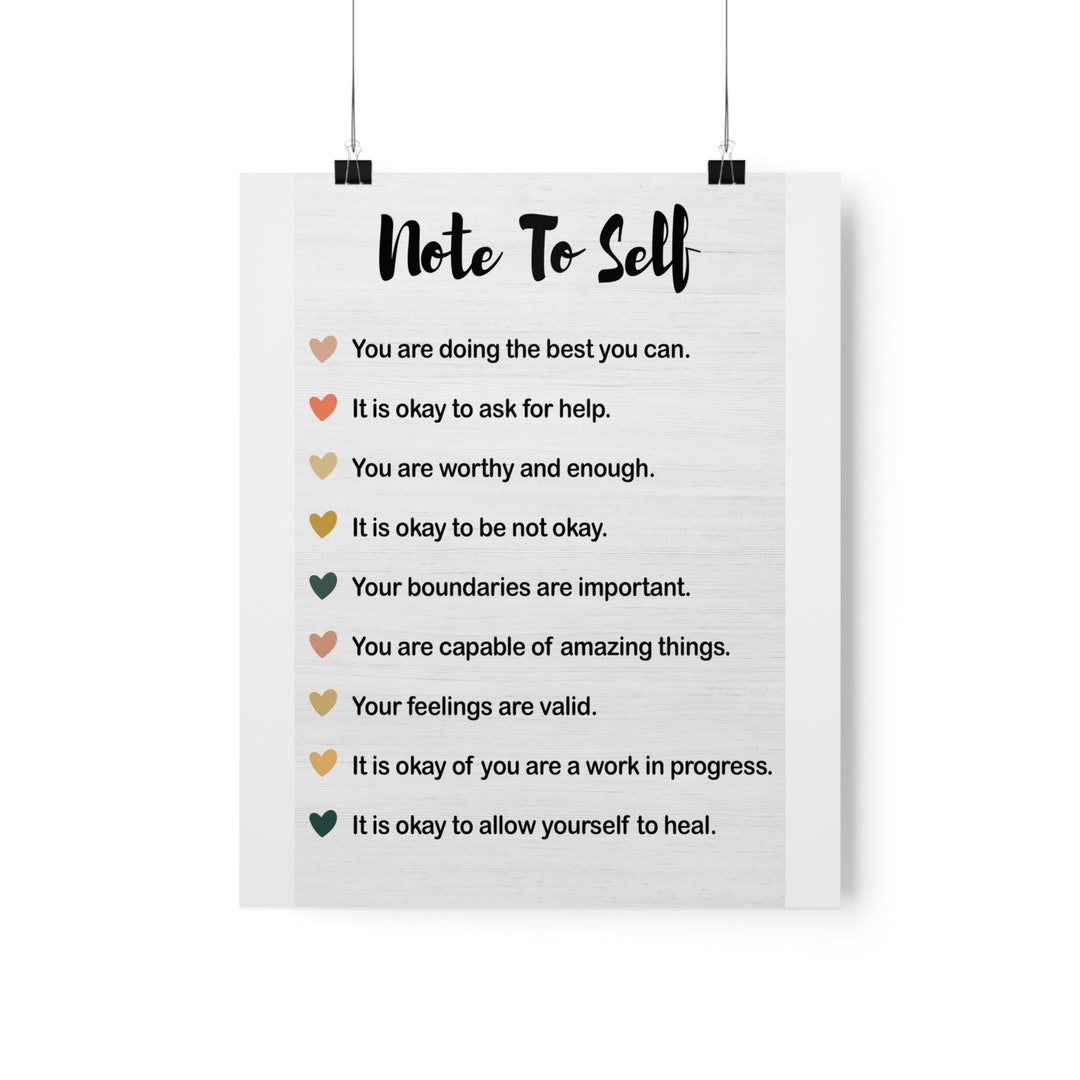 Premium Matte Vertical Poster, Empathy & Mental Health Awareness, "note ...