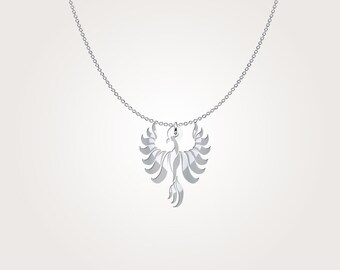 Silver Phoenix Charm - Etsy
