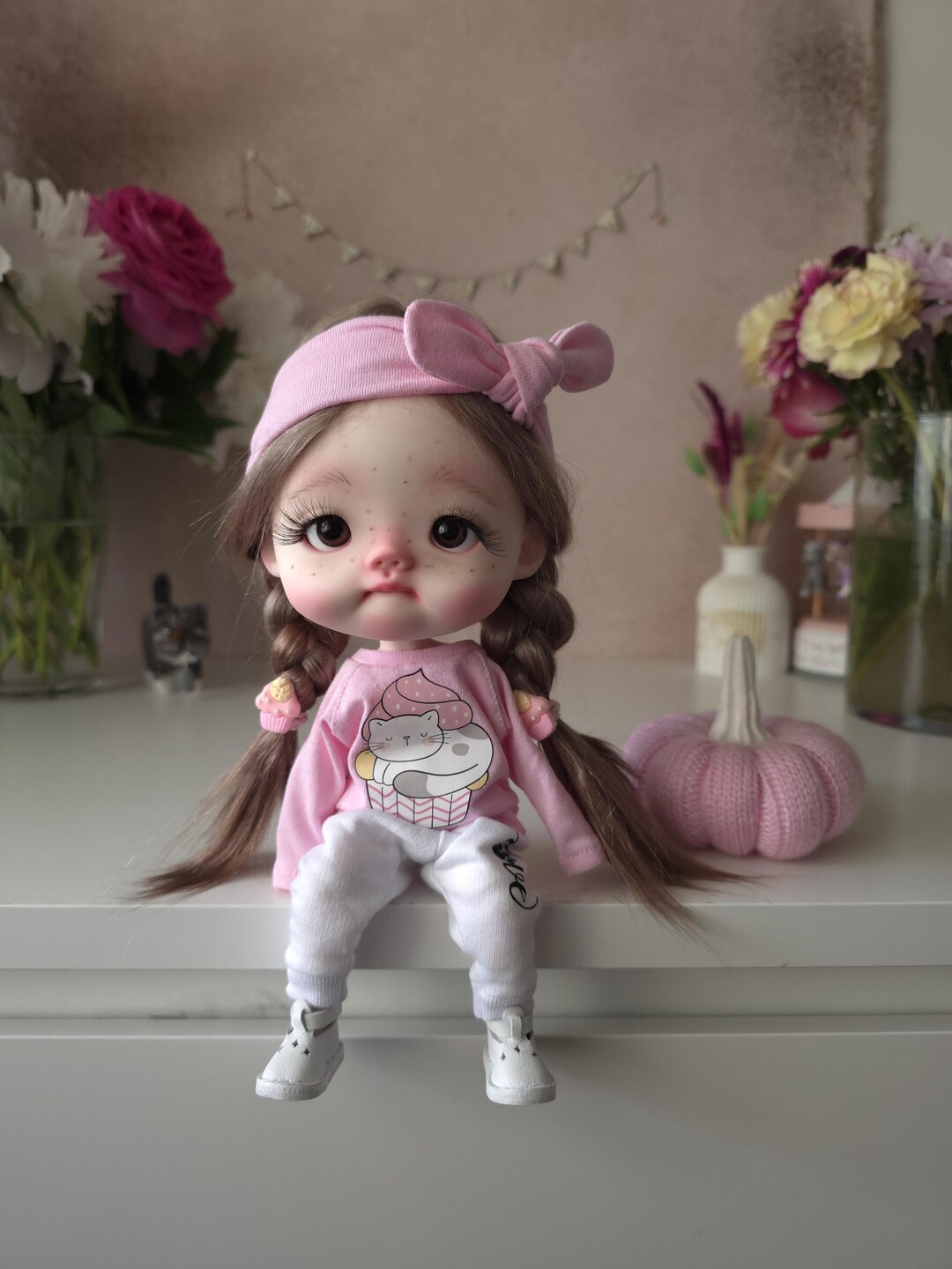 BJD Doll Diandian 27 Cm Collectible Art Doll With Goat Hair Wig Clothes ...