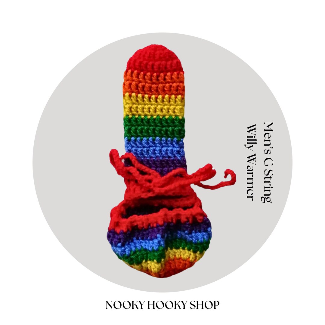 Rainbow Willy Warmer Cock Sock Gag Gift, Rainbow Underwear Pride ...