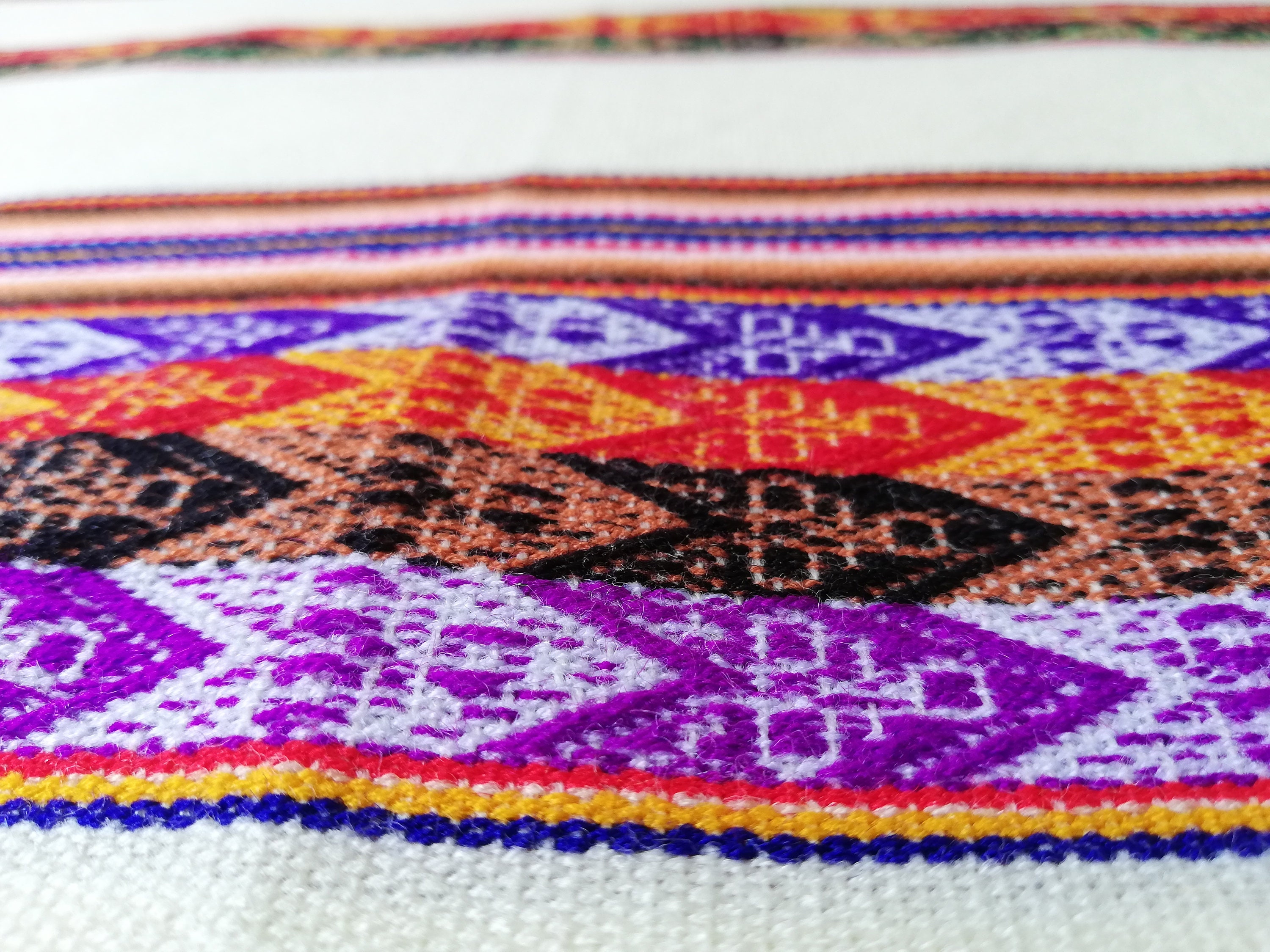 Tribal Colorful Fabric Peruvian fabrics Bohemian Style Boho | Etsy