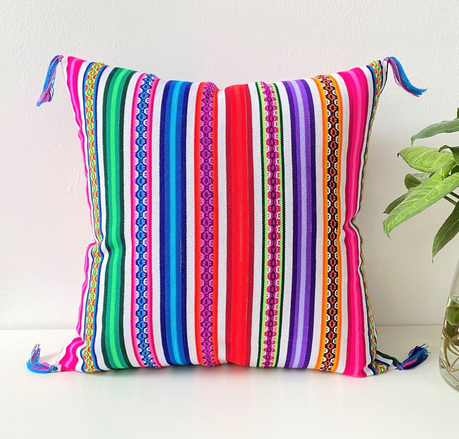 Peruvian Ethnic Pillow Cover Colorful Peruvian Fabric Bright - Etsy