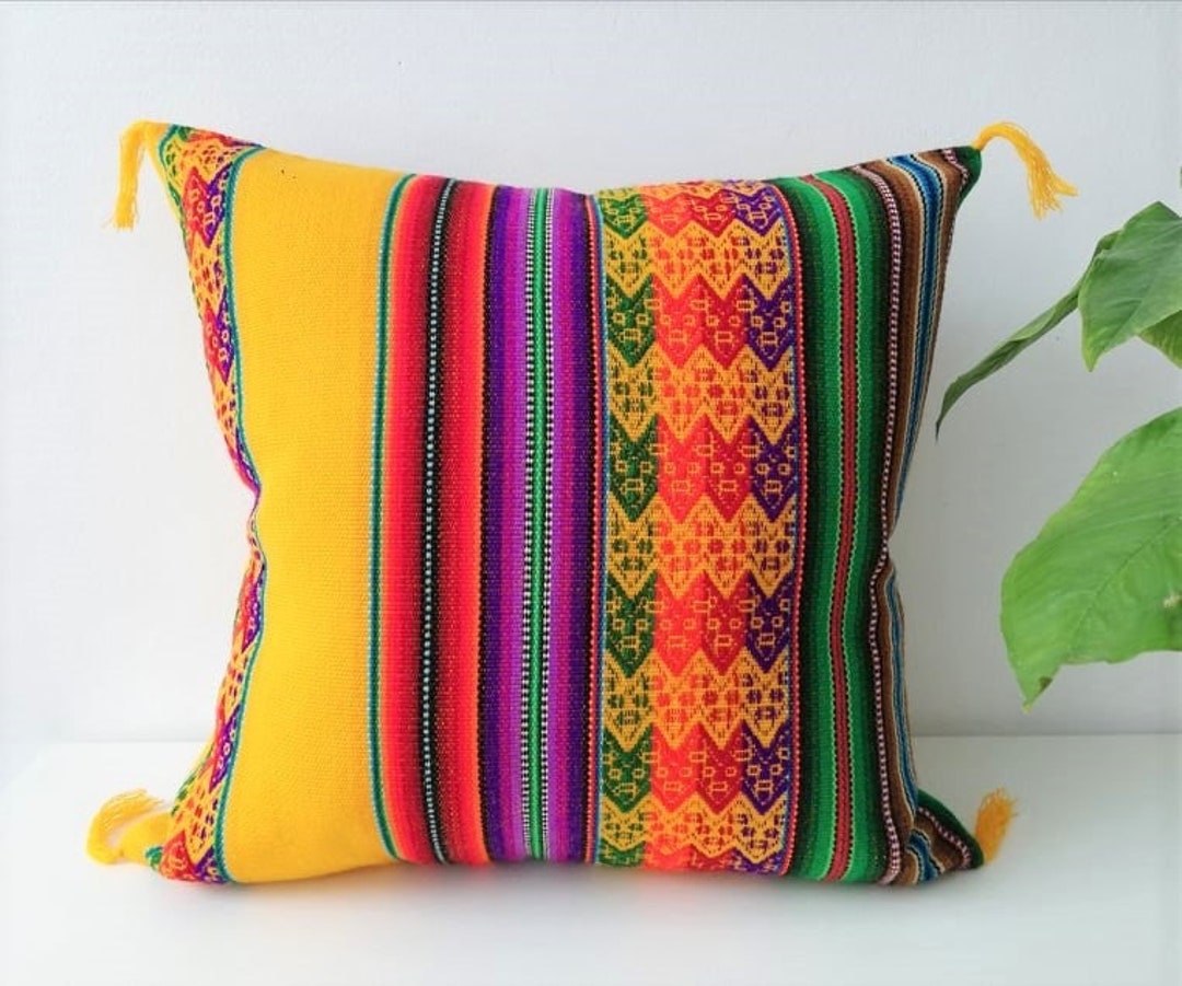 Peruvian Wool Pillow Cover: Boho Southwestern Decor (16x16") - Etsy