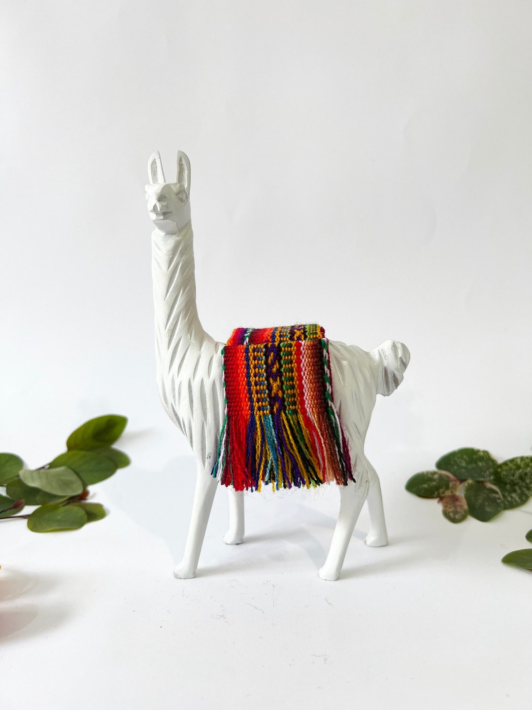 Hand Carved Wooden Llama Statue: Peruvian Art Decor - Etsy