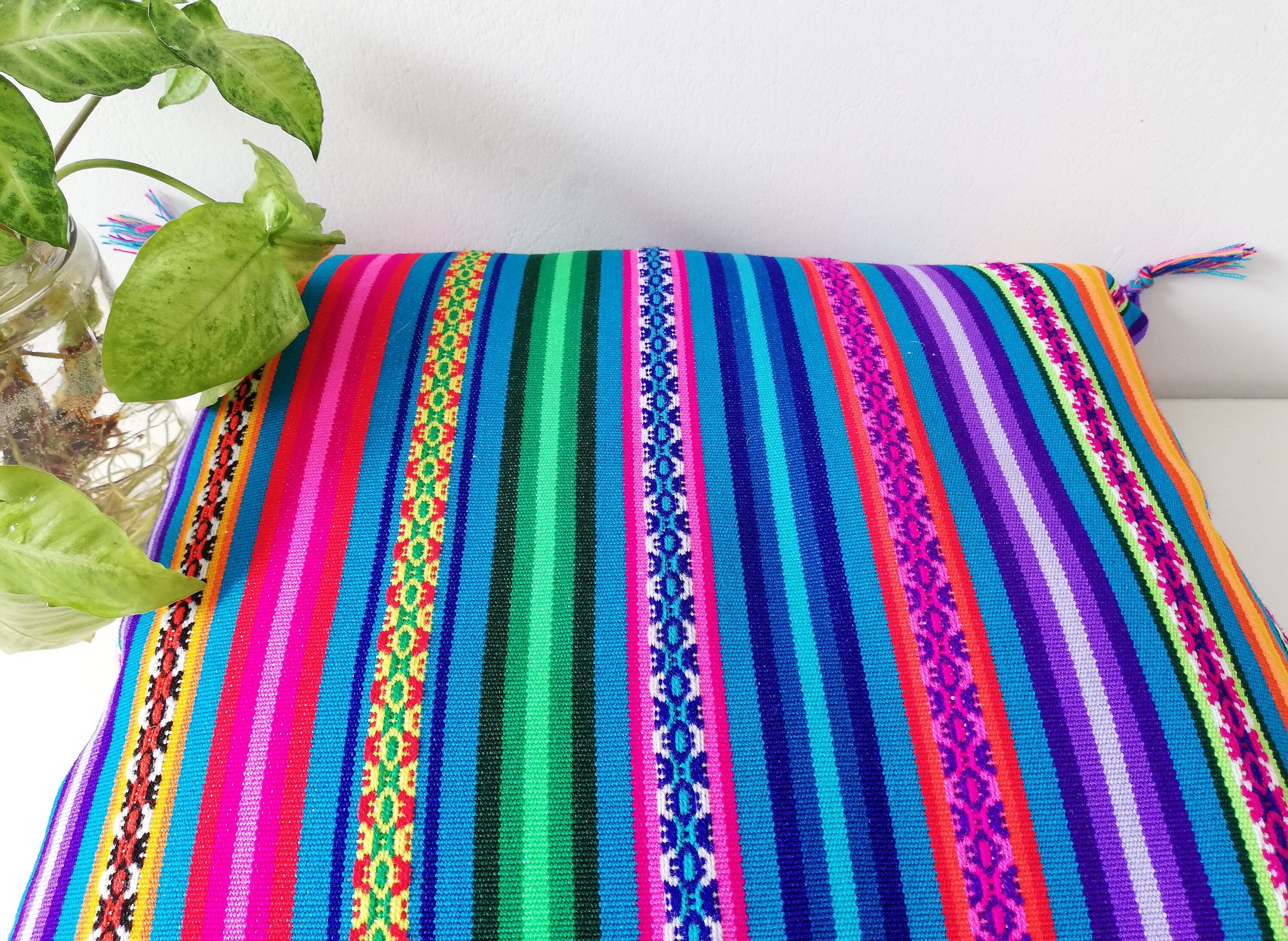 Peruvian Ethnic Pillow Cover Colorful Peruvian Fabric Bright - Etsy