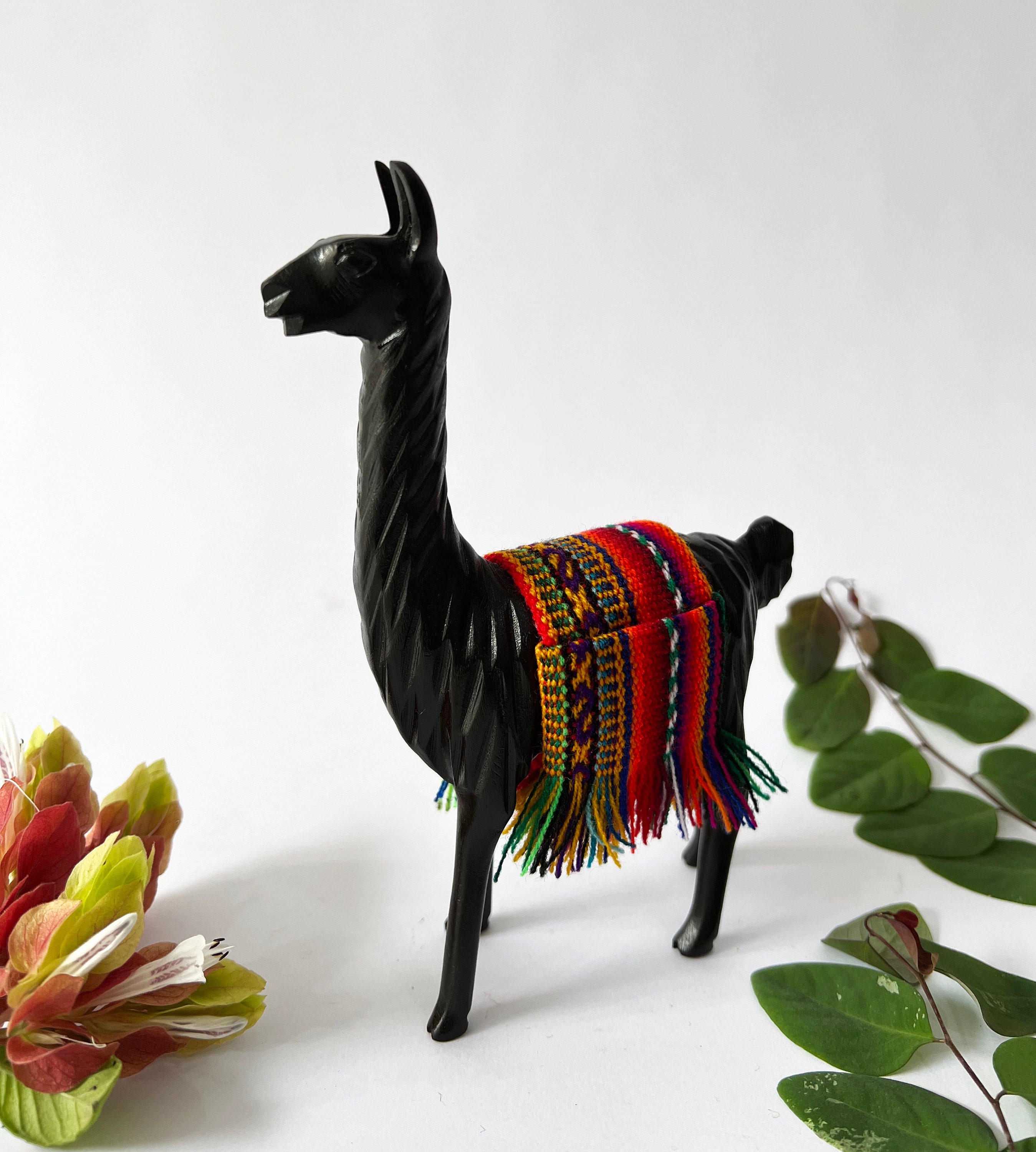 Carved Wooden Llama Statue: Peruvian Rainforest Art - Etsy