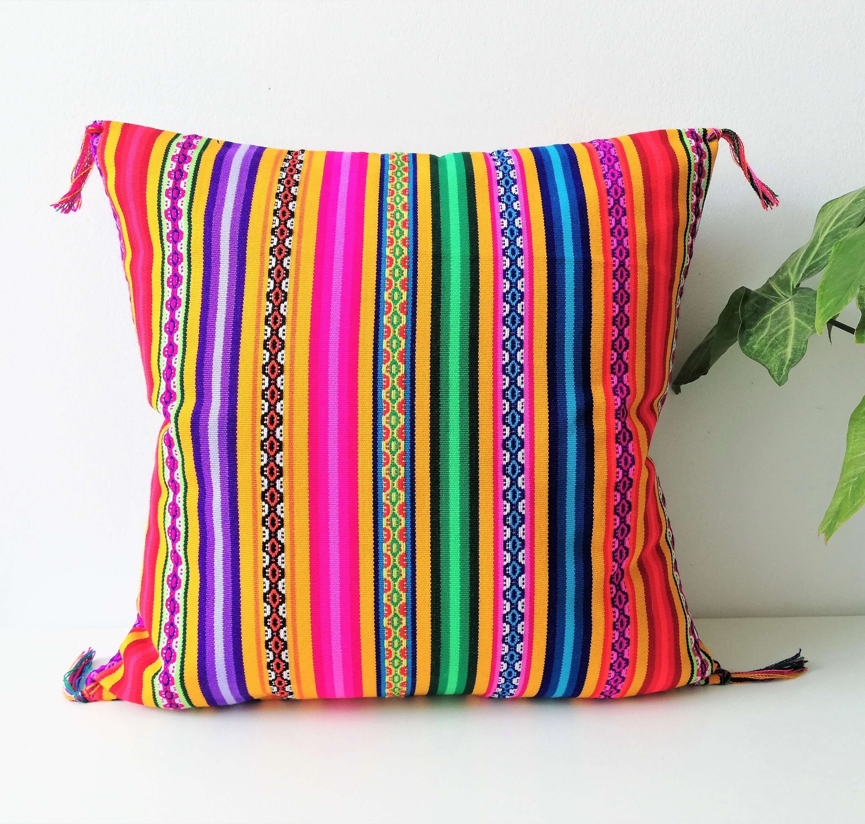 Peruvian Ethnic Pillow Cover Colorful Peruvian Fabric Bright - Etsy