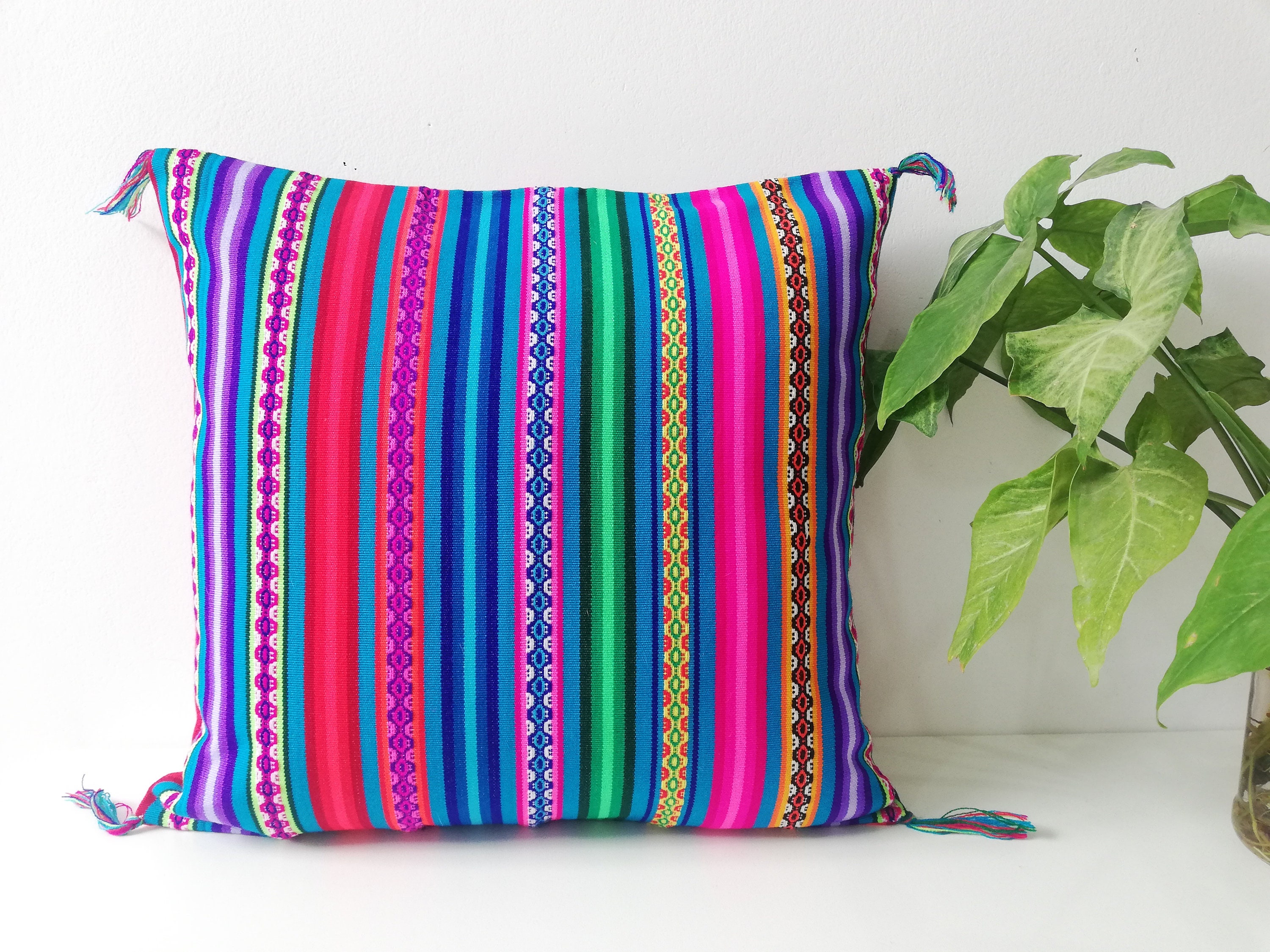 Peruvian Ethnic Pillow Cover Colorful Peruvian Fabric Bright - Etsy