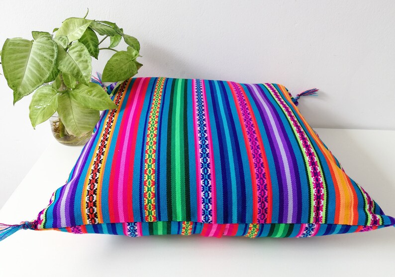 Peruvian Ethnic Pillow Cover Colorful Peruvian Fabric Bright - Etsy