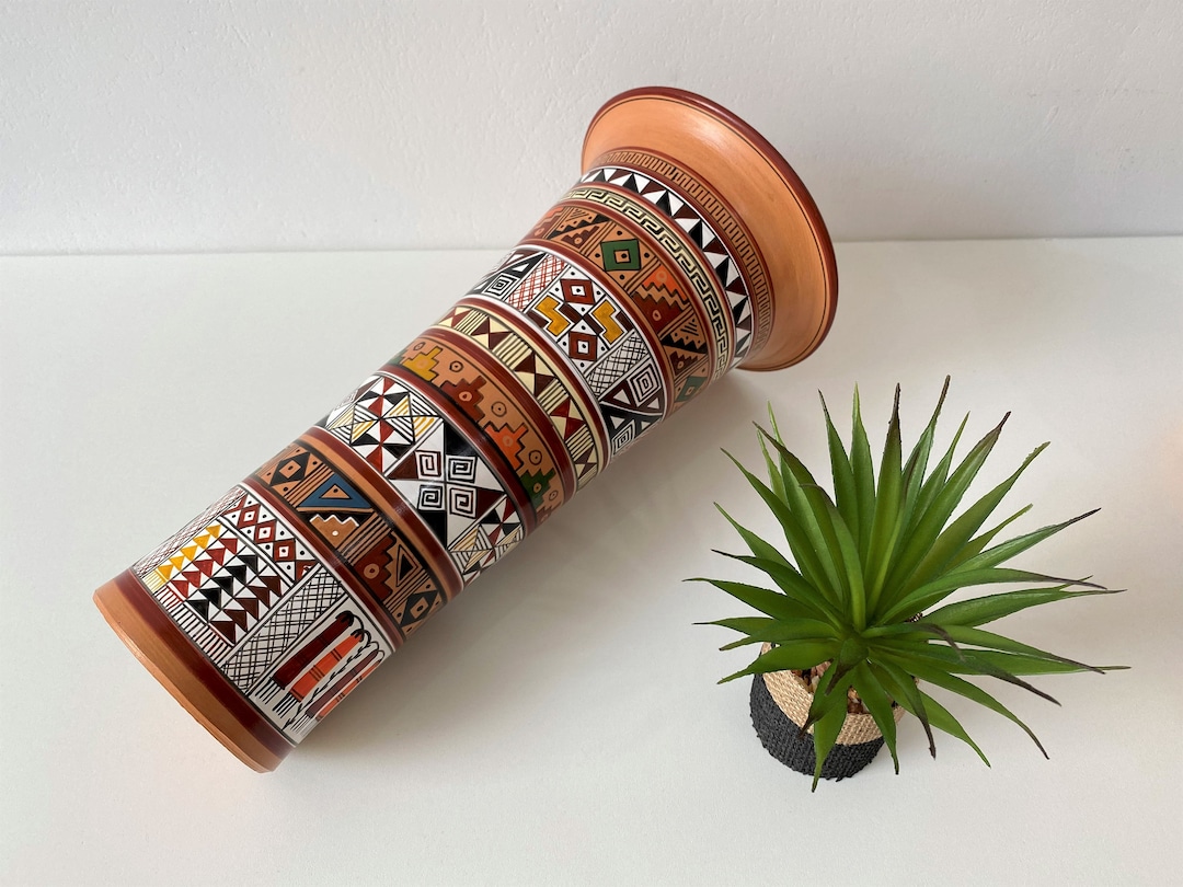 Peruvian Vase: Handmade Inca Pottery, Rustic Southwestern Decor - Etsy