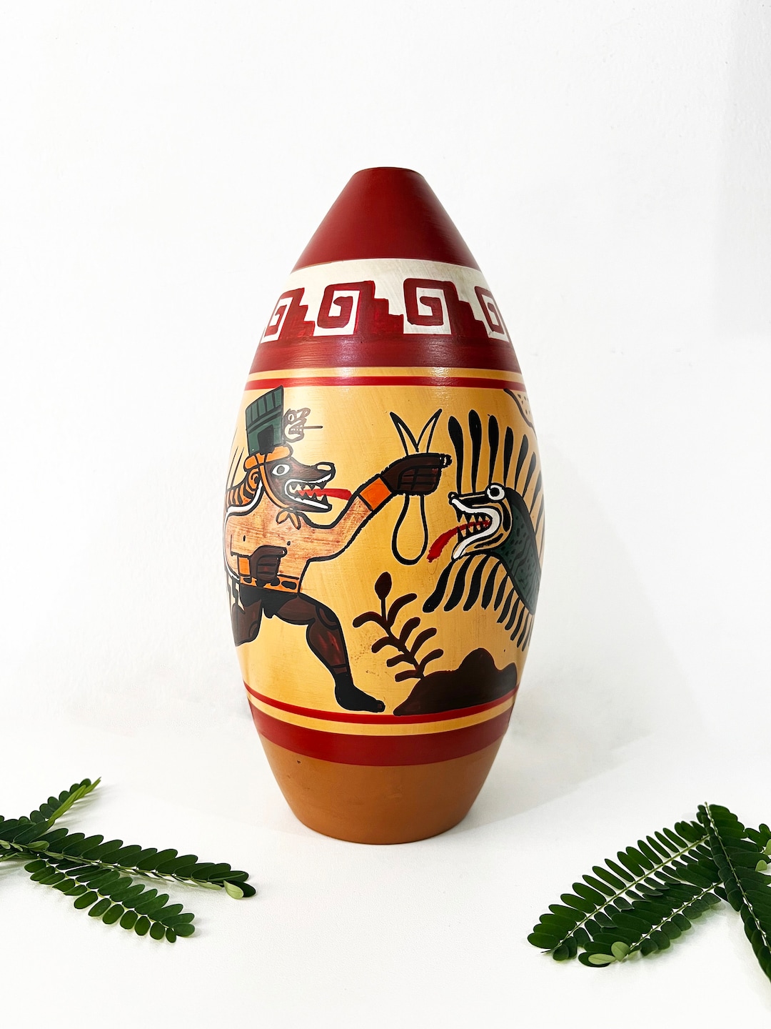 Inca Art, Handmade Ceramic Vase, Ceramic Vessel, Peruvian Souvenirs ...