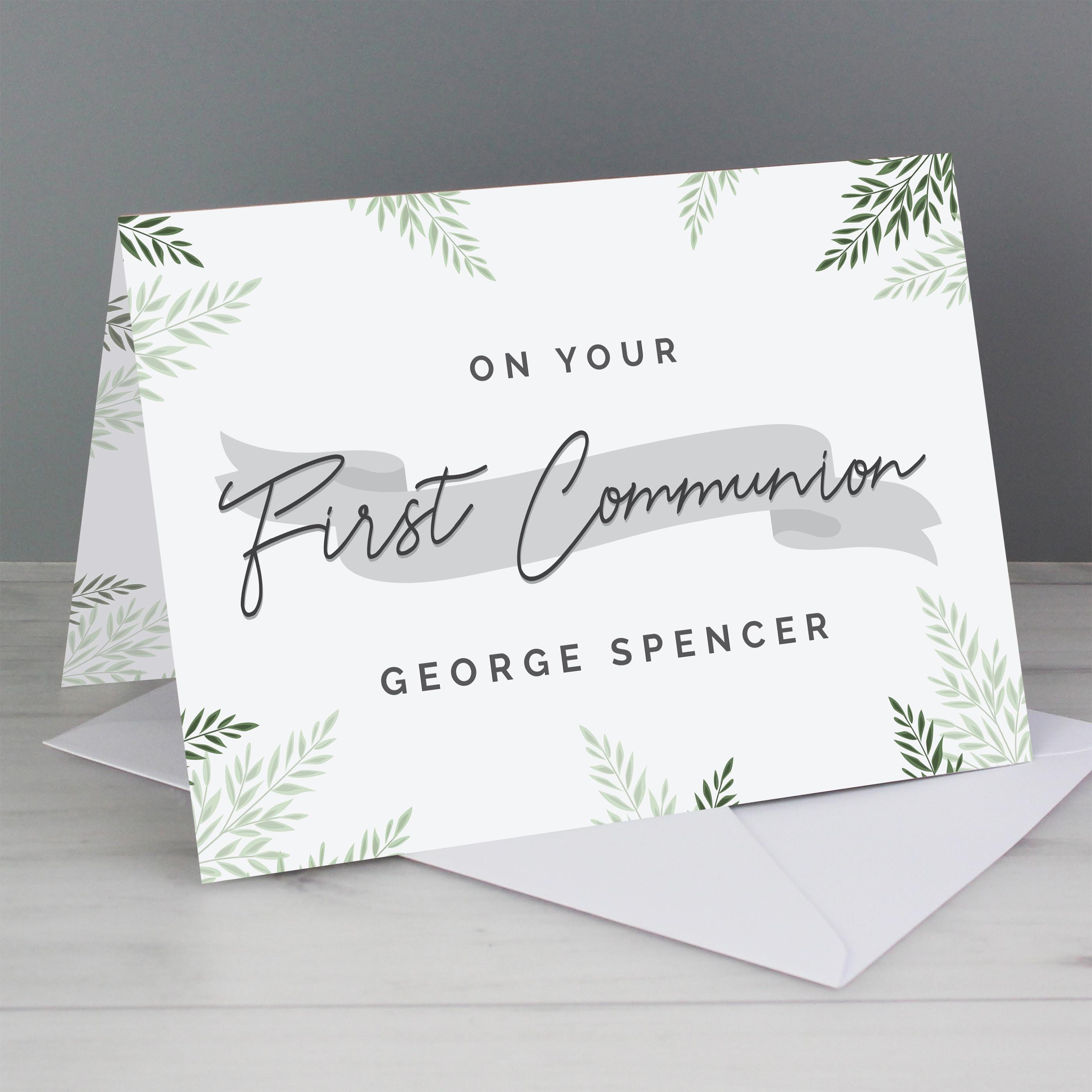 Personalise Holy Communion Certificate Holder and Scroll Gift for Girls ...