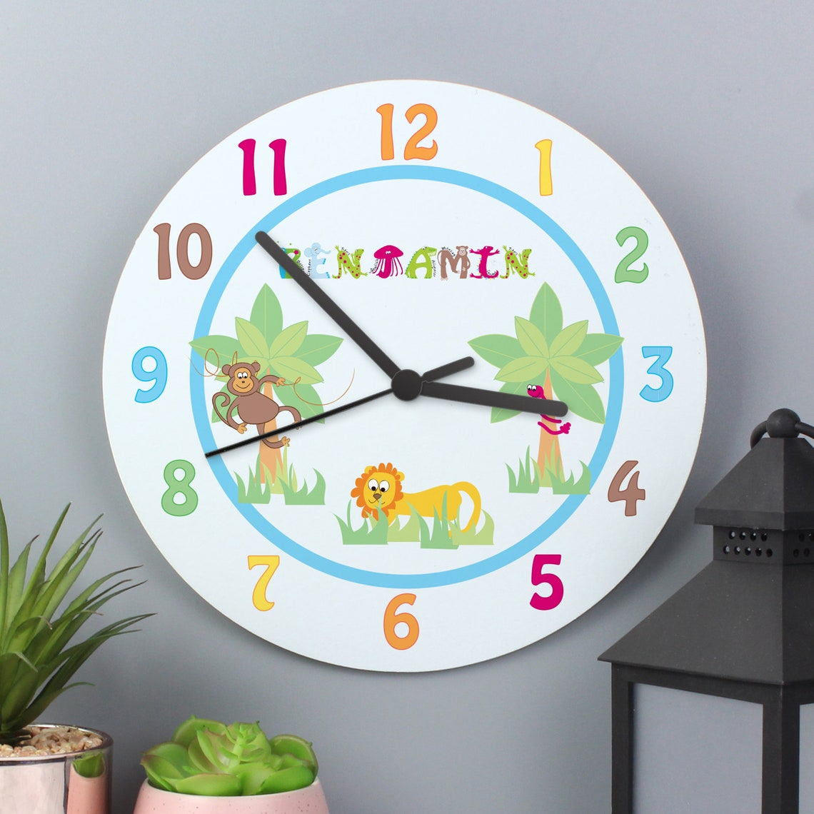 Personalizado Zoo Animales Reloj de madera Regalo de cumpleaños - Etsy ...