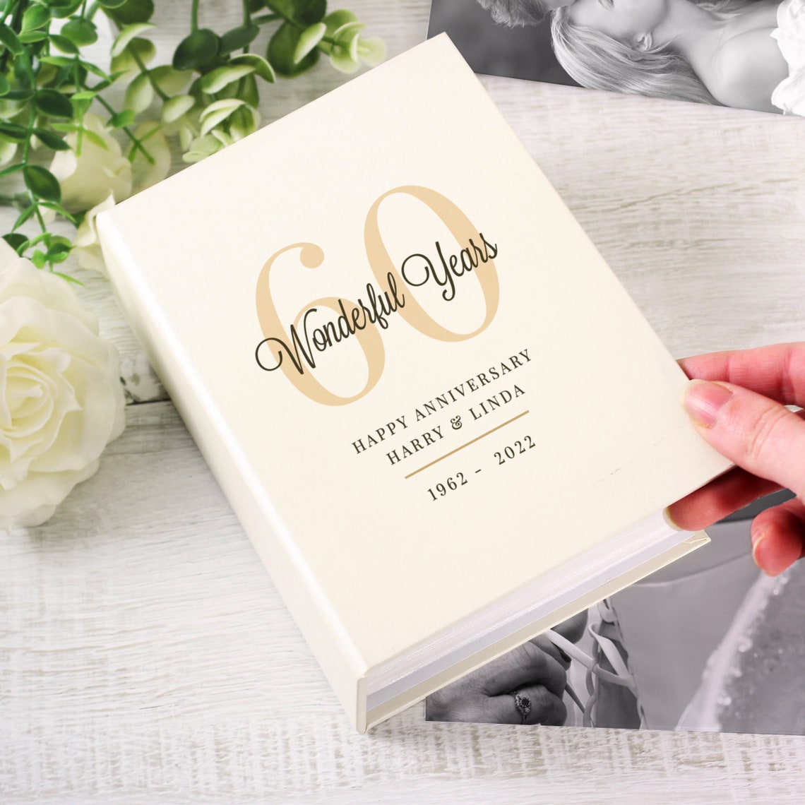 Personalised Age Memories Photo Album, Any Message Age, 100 Slip in ...
