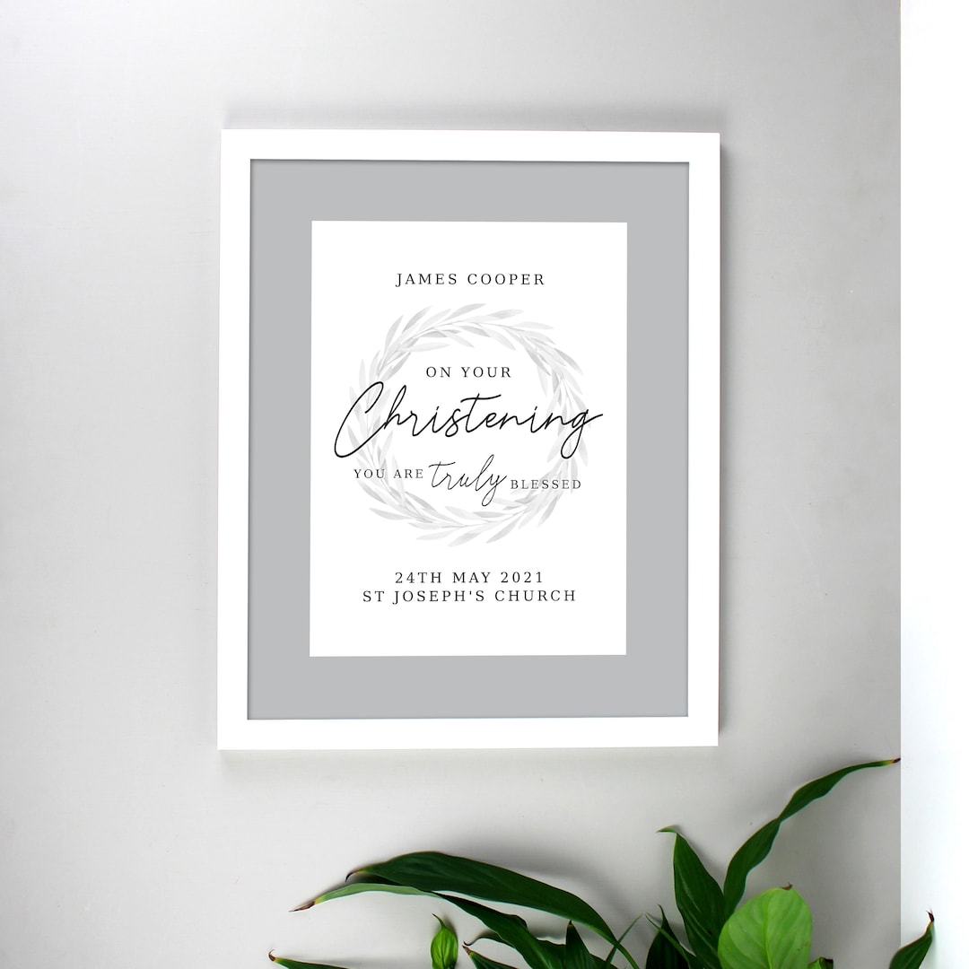 Personalised Children's Christening Photo Frame - Matching Greetings ...