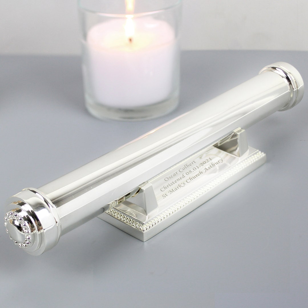 Personalise Plain Scroll Holder, Keepsake Certificate and Scroll Holder ...