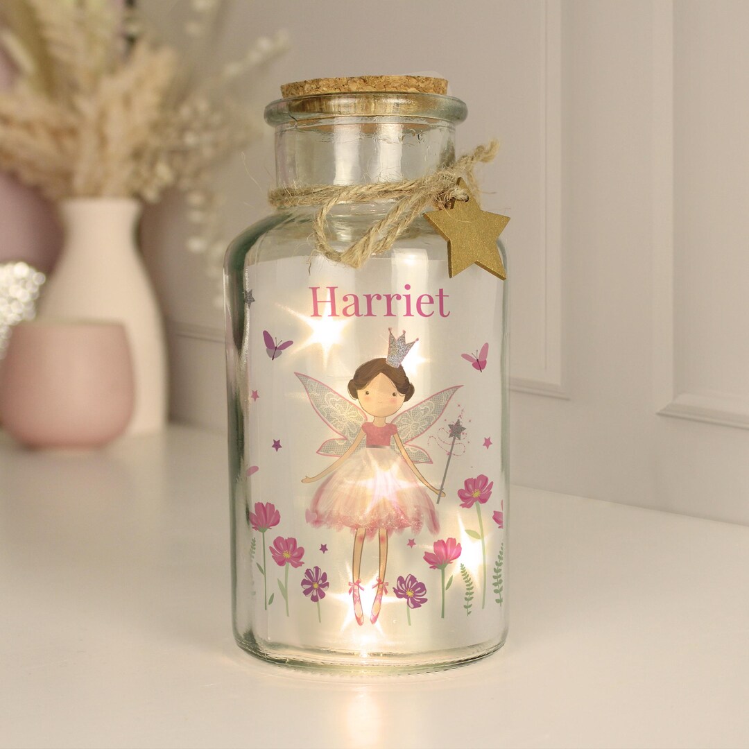 Personalise Fairy LED Night Light, Follow Your Dreams Bedroom Table ...
