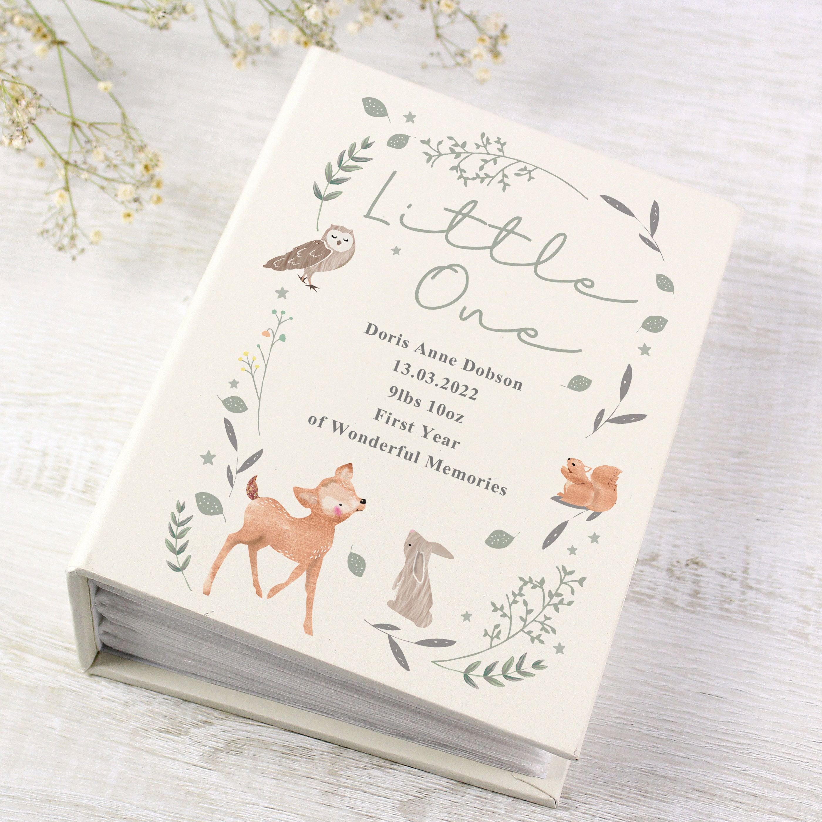 Personalised Woodland Cute Animals Baby Photo Album 100 - Etsy