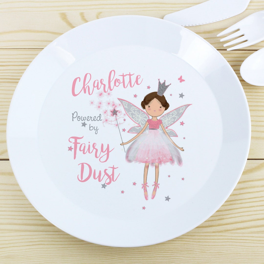 Personalise Fairy Princess Plate Girl's Dinner Plate - Etsy