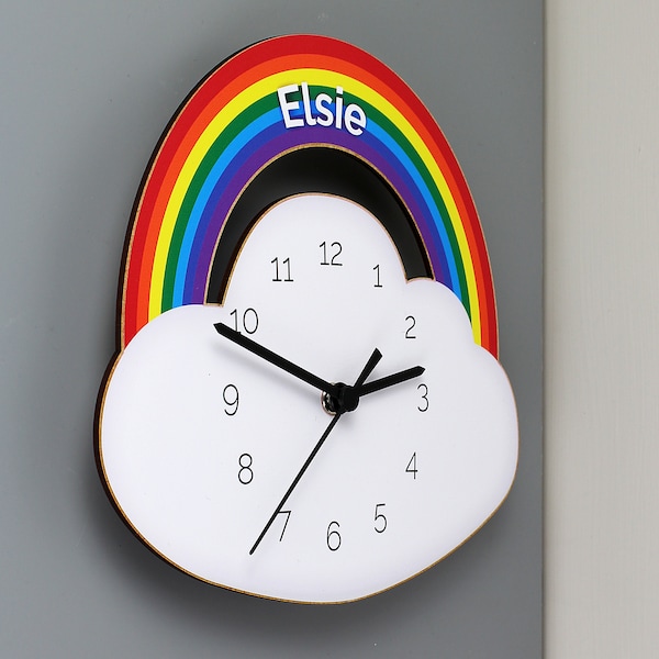 Rainbow Wall Clock - Etsy