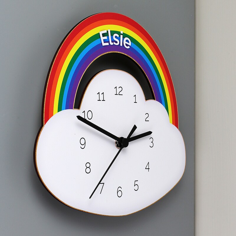 Rainbow Wall Clock - Etsy