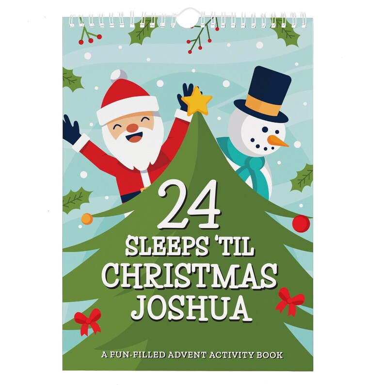 Children's Personalise Advent Christmas Calendar, Countdown to ...