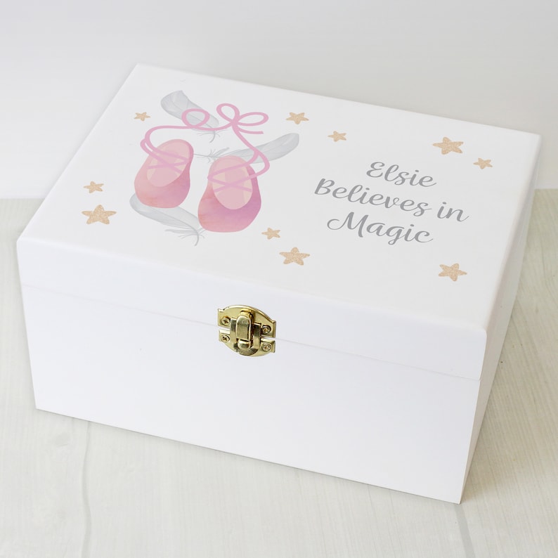 Personalise Swan Lake White Keepsake Box - Any Name Message - Pink ...