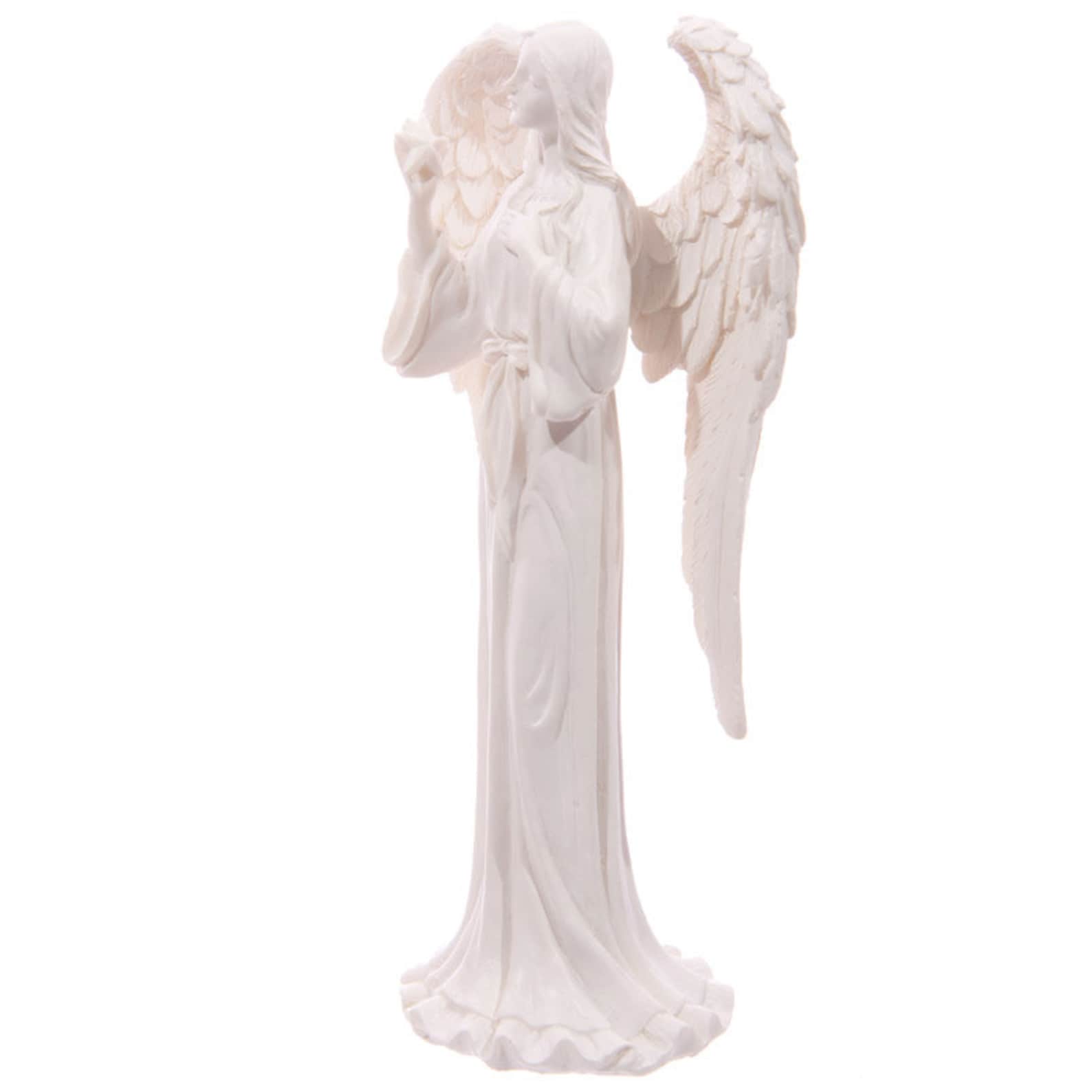 A Tall Standing Guardian Angel Wings Ornament Figurine - Angel Home ...