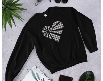 Heart sweatshirt | Etsy
