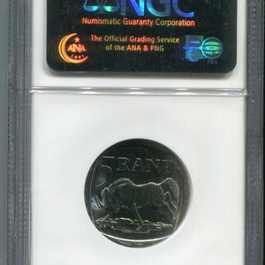 South Africa Year 2000 5R Nelson Mandela R5 Smiley Madiba Coin NGC MS 63 - Etsy